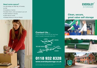 Self storage brochure - Eversley Storage